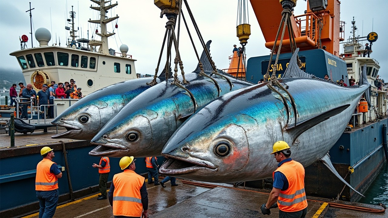 Catching Giant Tuna with Long Line in Hawaii, Learning Offshore Tuna ...