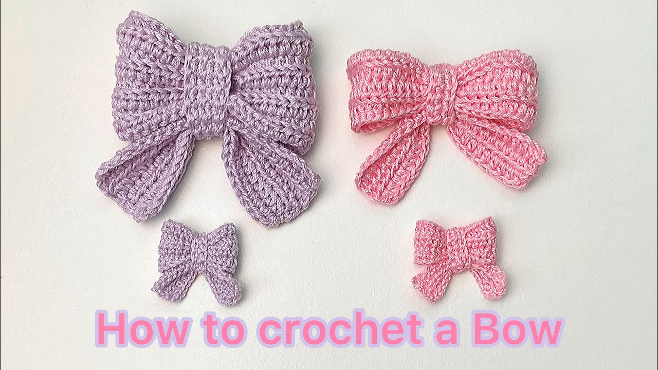 How to crochet a Bow - YouTube