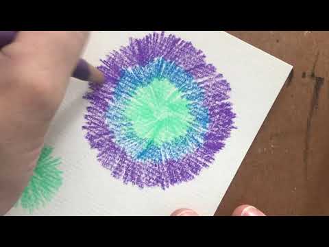 How to draw crayon fireworks - YouTube
