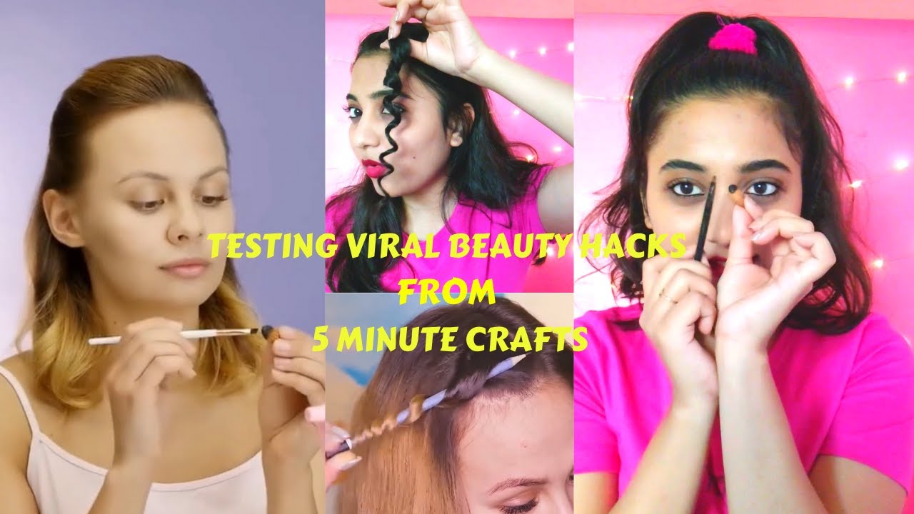 Testing Out Viral Makeup Hacks By 5 Minute Crafts Fayza Patekari