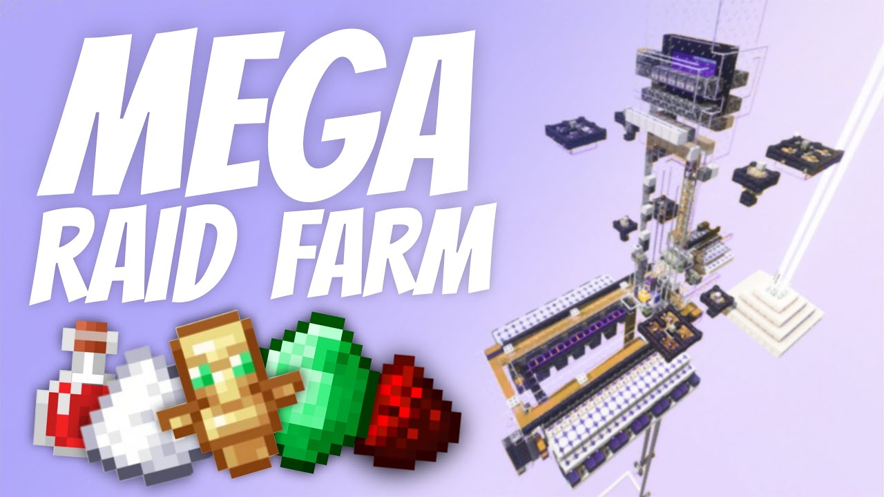 Mega raid farm | 30000 item per min | 1.18+ - YouTube