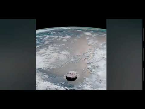 Pasifikte su altı yanardağın patlama görüntüsü 😱