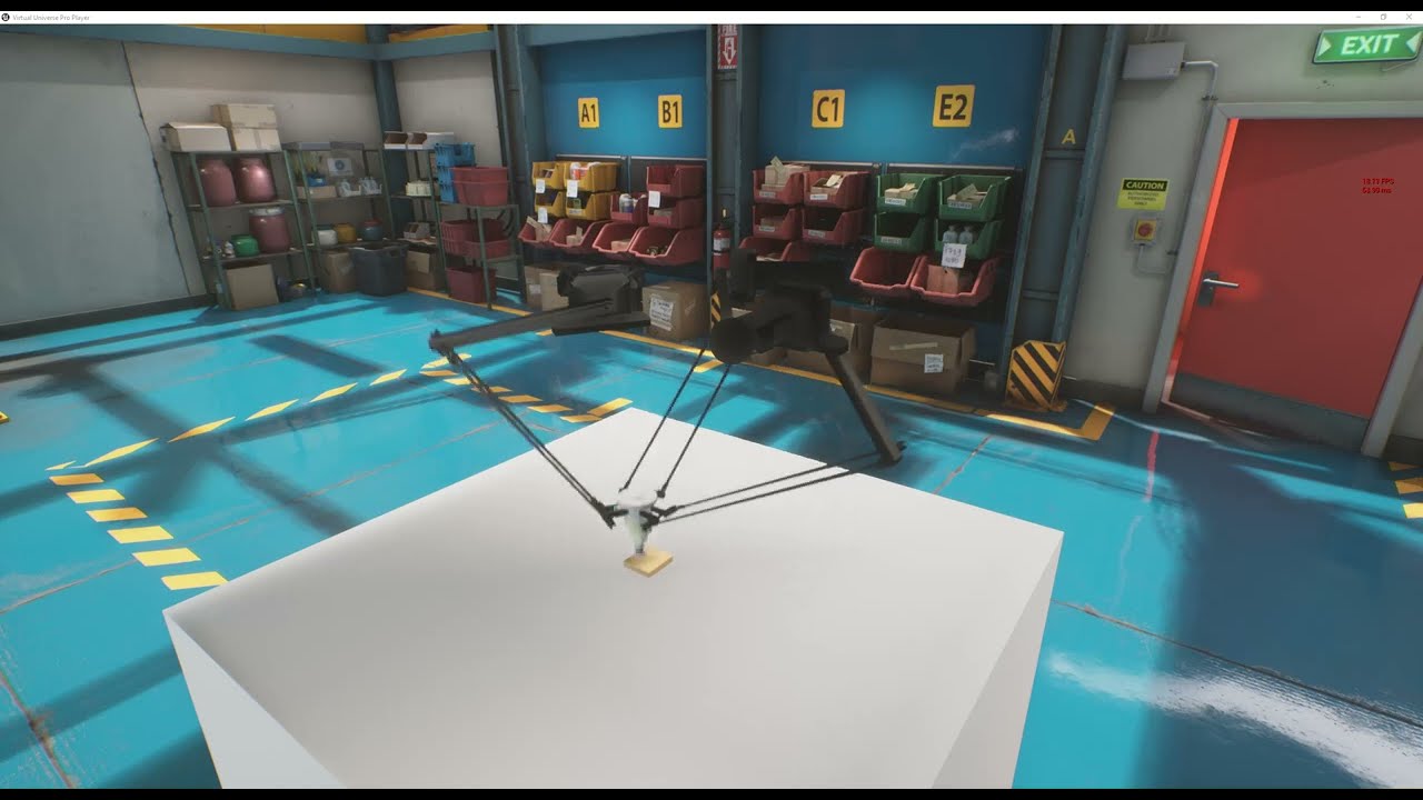 Delta robot simulation - YouTube