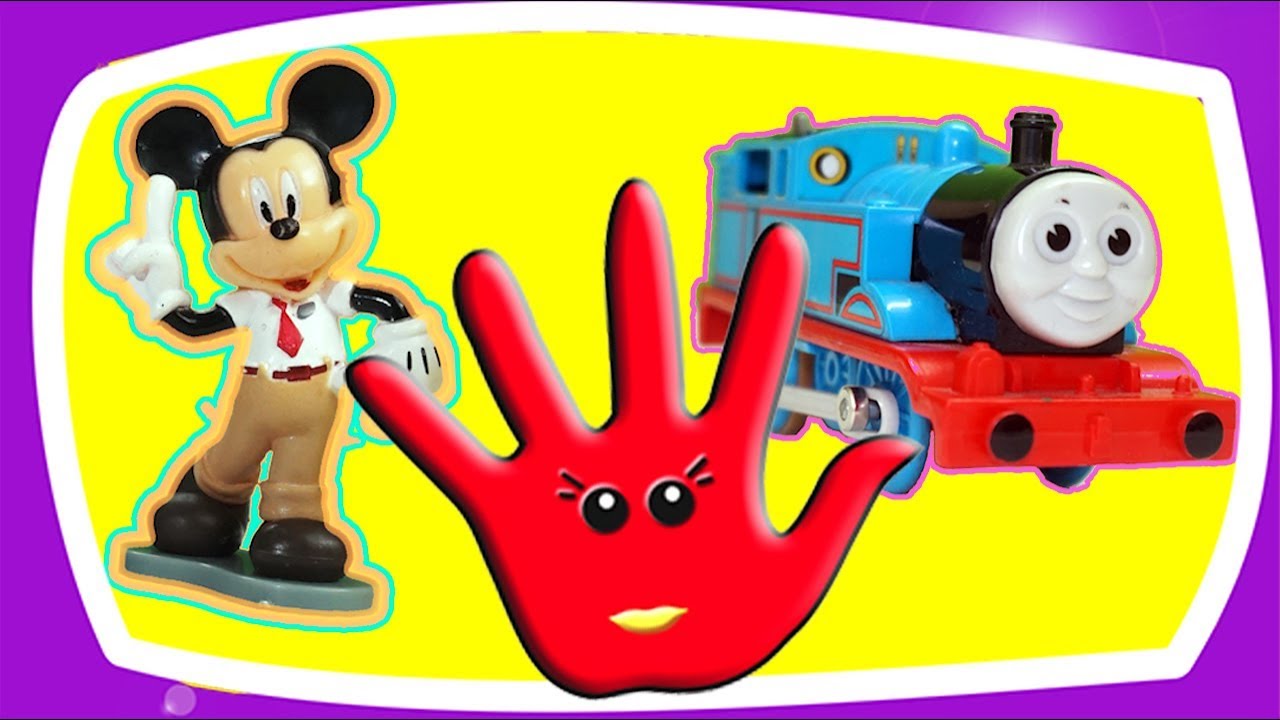 Mickey Mouse Thomas and Friends Finger Family Song Nursery Rhyme - YouTube