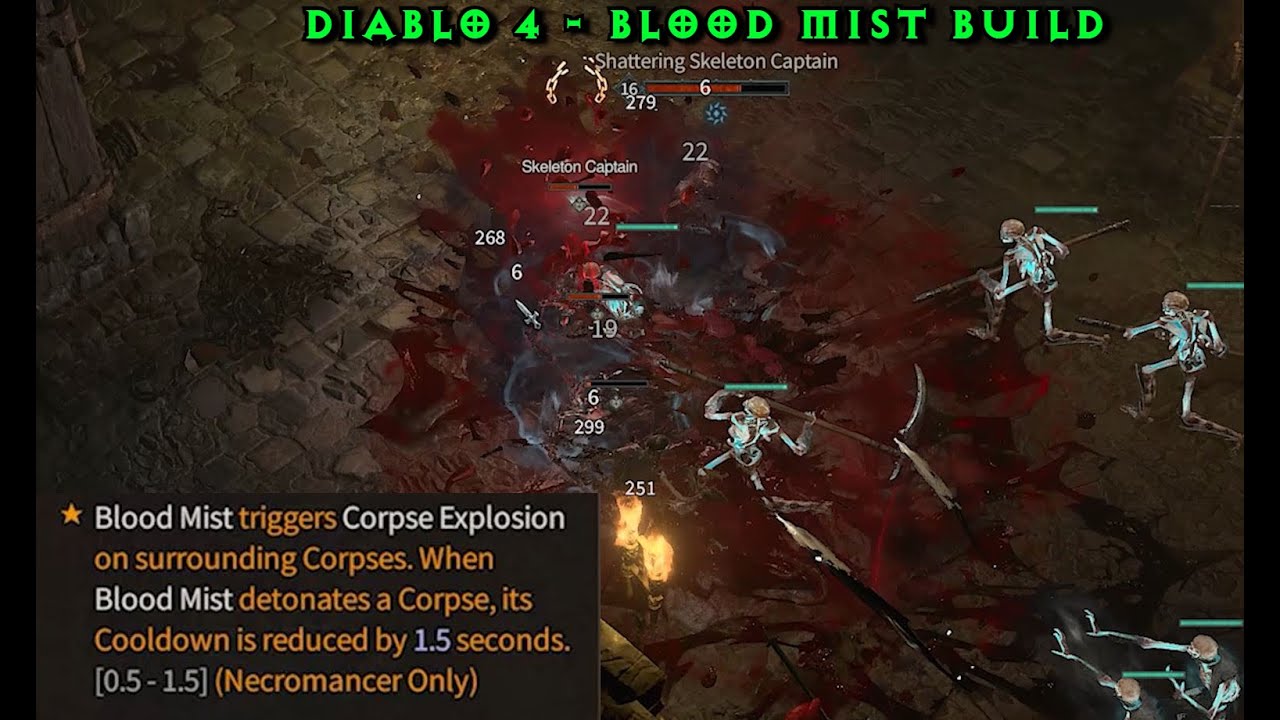 Diablo 4 - Necormancer [BROKEN] Blood Mist Build - YouTube