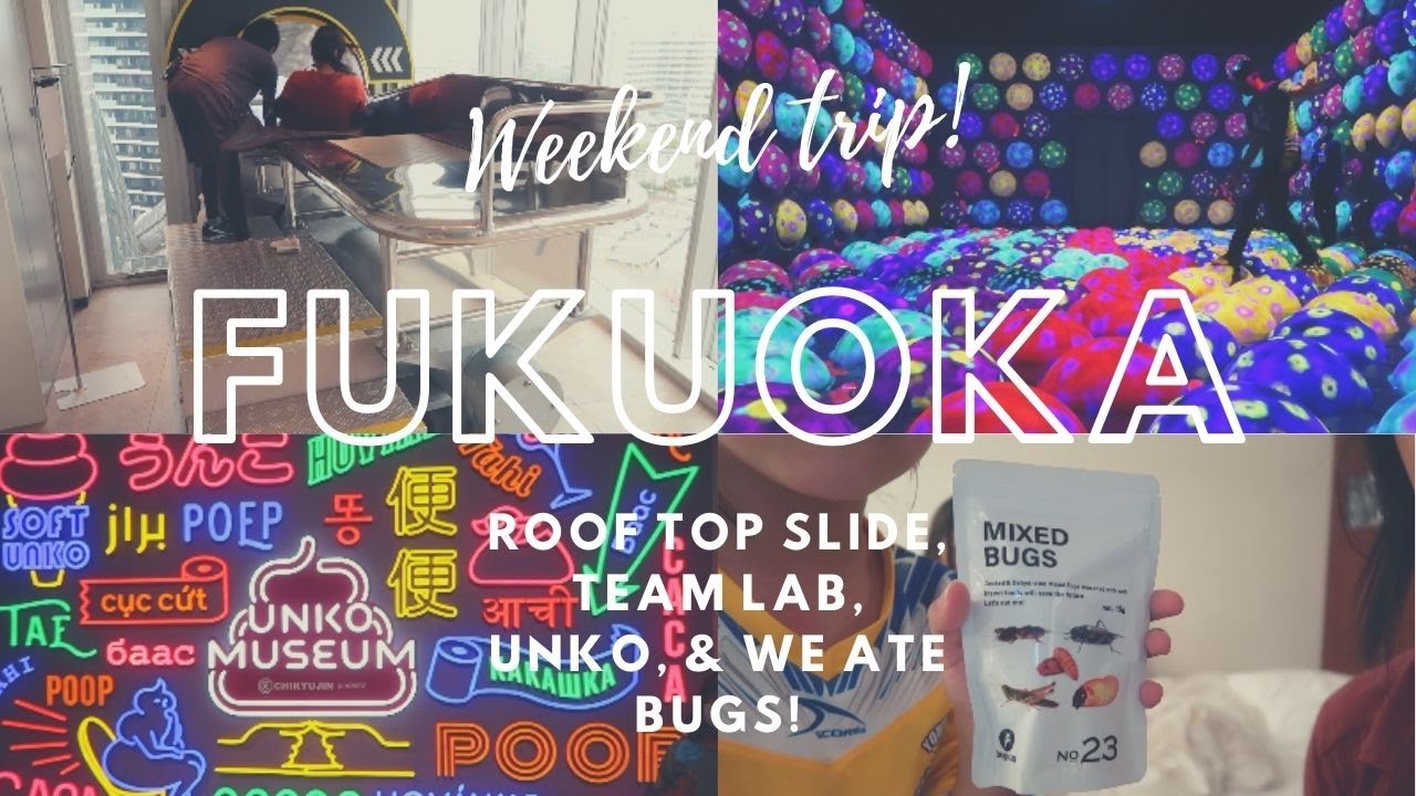 FUKUOKA | I slid down a 130FT SLIDE, Team Lab, UNKO Museum (BOSS E. ZO ...
