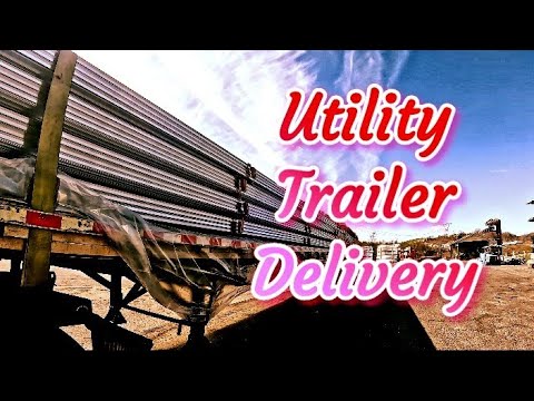 Prime inc flatbed female / Utility trailers delivery. - YouTube