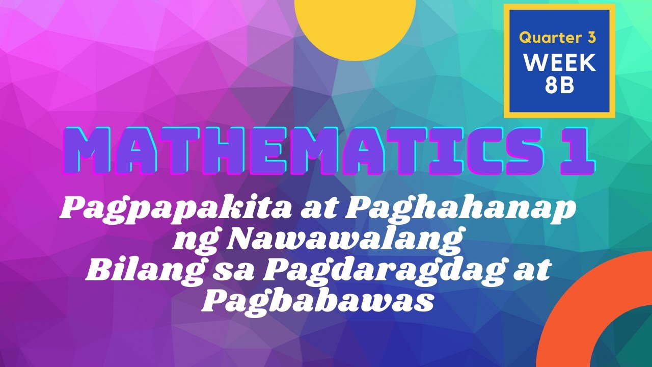 Math 1 Quarter 3 Week 8b - YouTube
