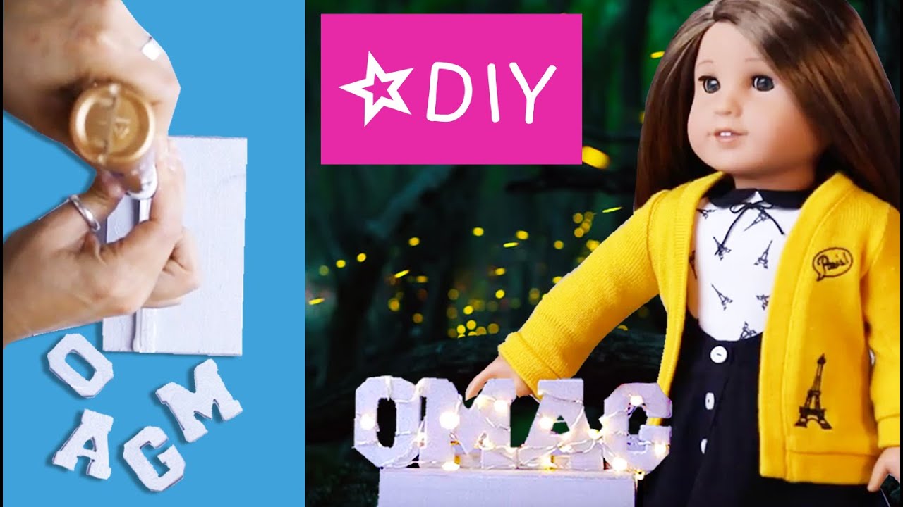 EASY Custom Light-Up Sign for Your Doll | Doll DIY | @AmericanGirl ...