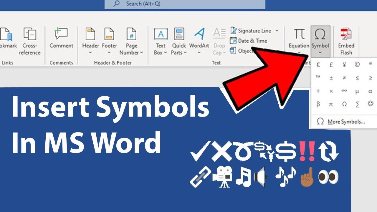 How To Insert Symbol And Special Character in Ms Word - YouTube