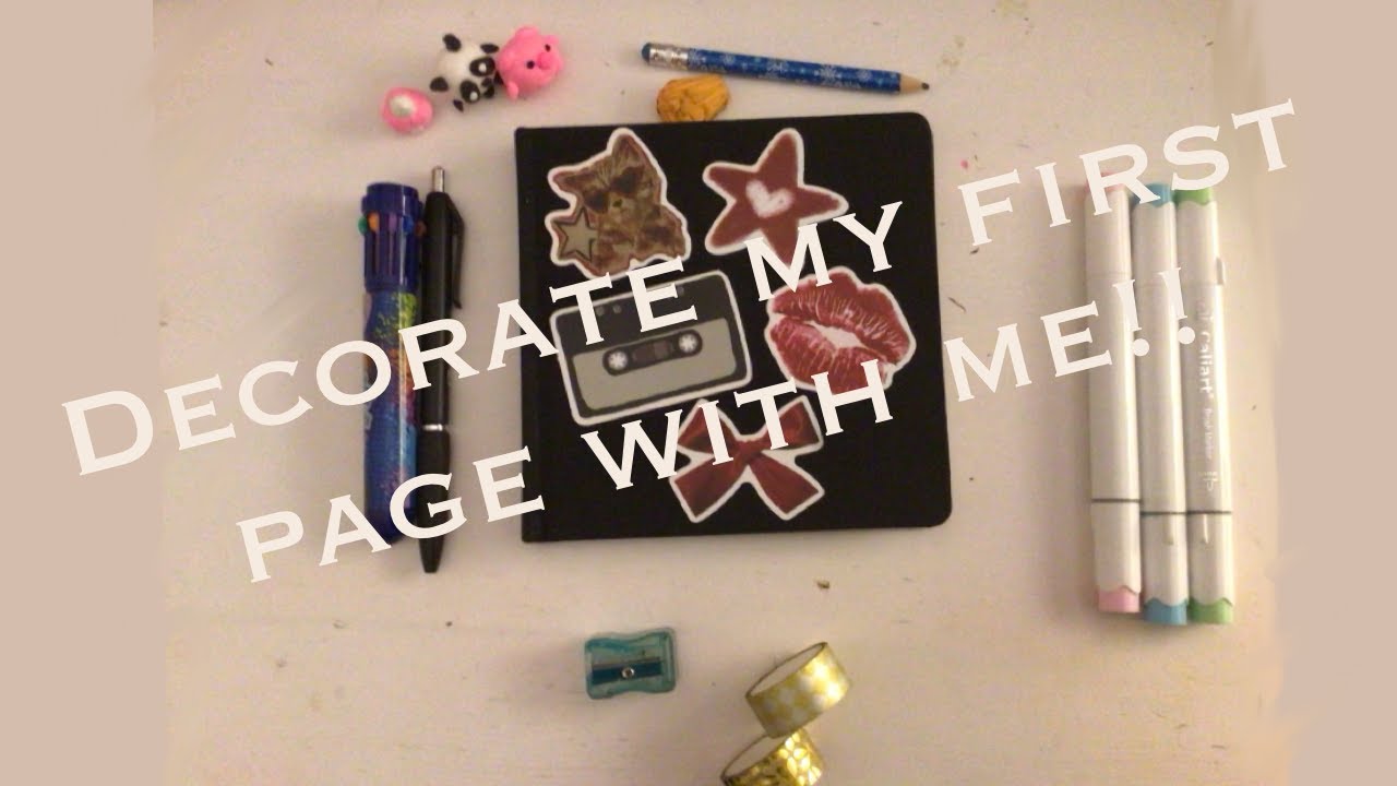 Draw on the first page of my Sketchbook with me!! - YouTube