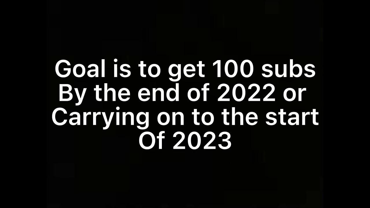 100 SUB GOAL 🤩 - YouTube