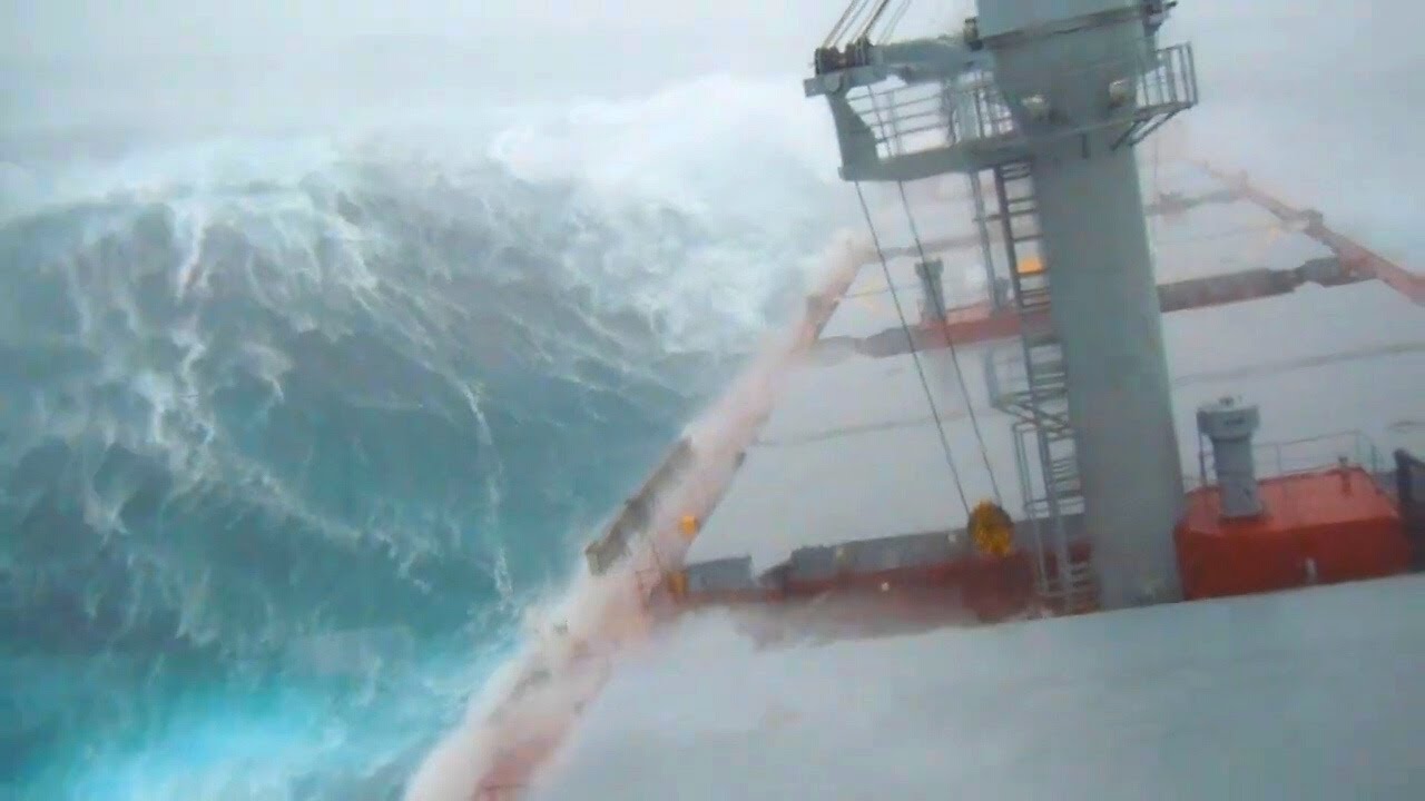 Ship in Storm | INSANE Bulk Carrier Hit by TYPHOON in North China ...
