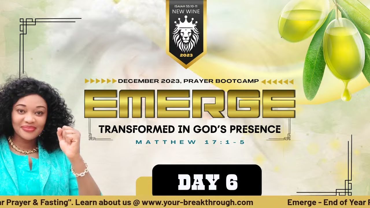 EMERGE DAY 6 | ANOINTING & PROPHETIC INTERCESSION | REVEALING JESUS | P. Gloria Austine - YouTube