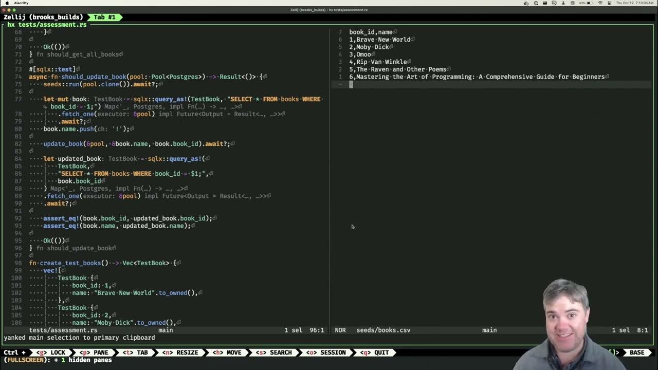 Stream Archive Creating Crud Tests For Sqlx Rust Assessment 2023 10 12 Youtube