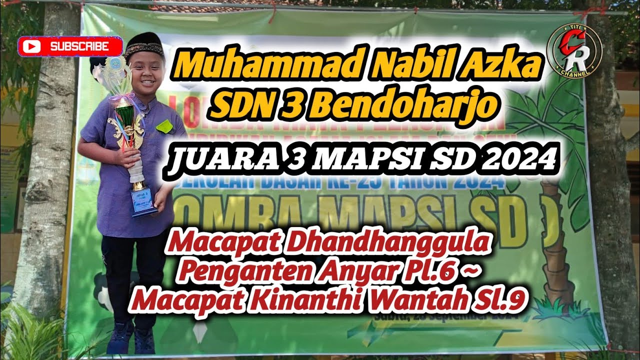 Juara 3 Lomba MAPSI SD ke 25 Kec. Gabus Grobogan 2024 Kategori Macapat ...