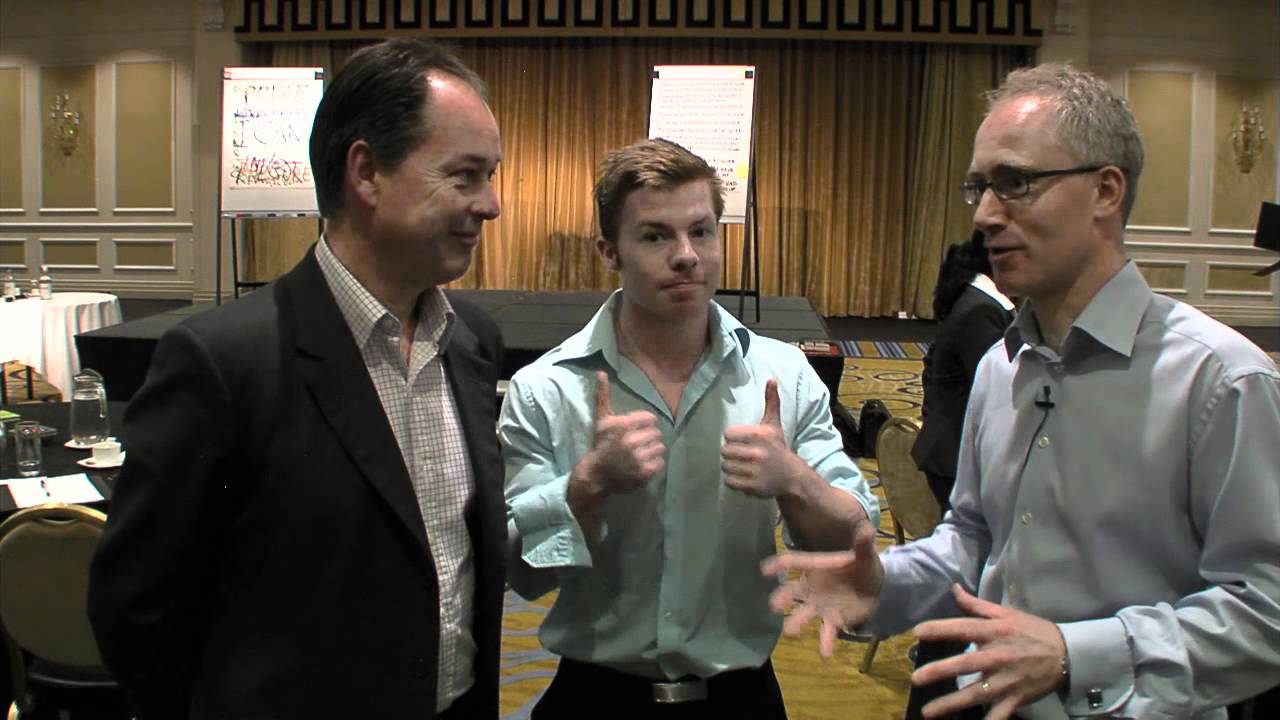 Sam Filming motivational speaker Marcus Child at the Marriott London ...