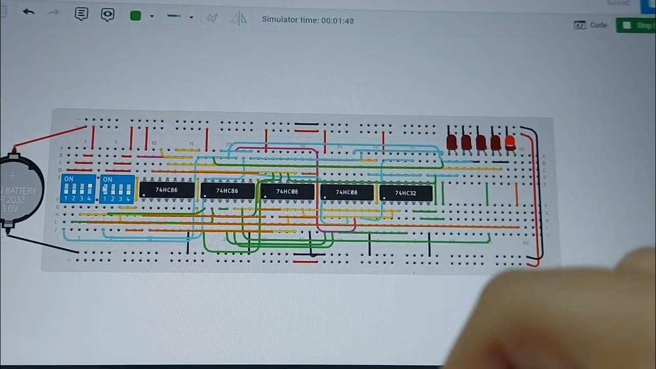 4 bit binary calculator - YouTube