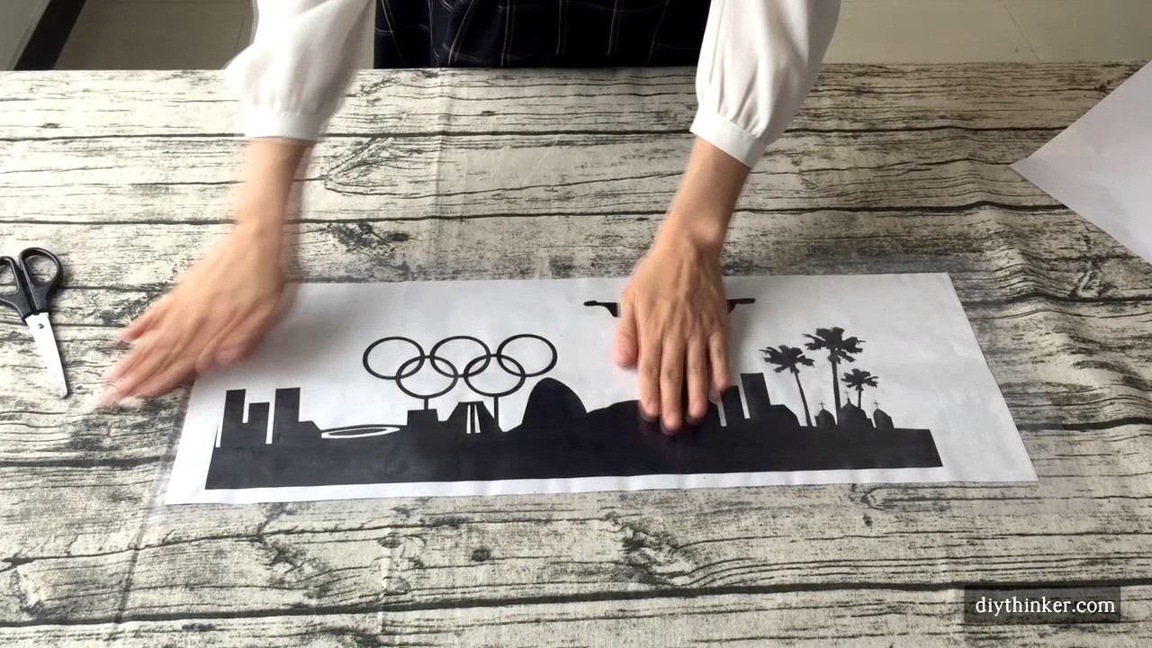 How To Apply Wall Stickers With Transfer Film - YouTube