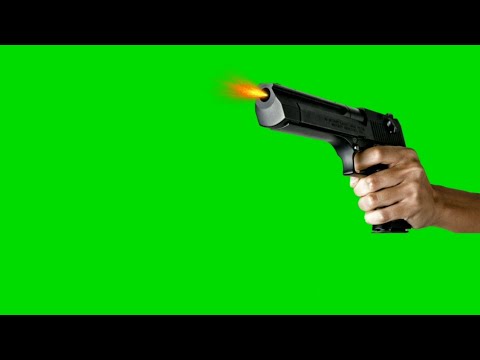 Hand Holding Gun Shooting Green Screen VFX HD Footage - YouTube