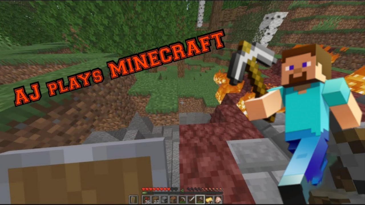 AJ plays MINECRAFT - YouTube