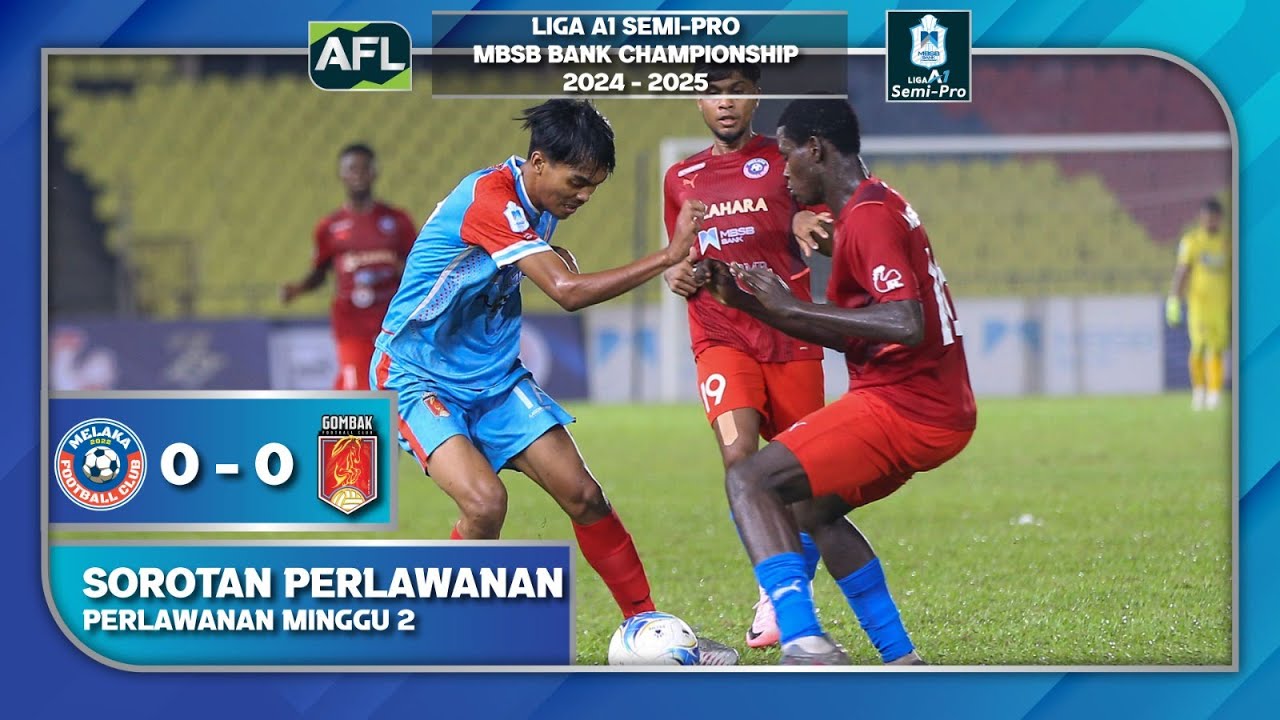 Sorotan Perlawanan | Melaka Football Club lawan GOMBAK FC ( 8 Jun 2024 ...