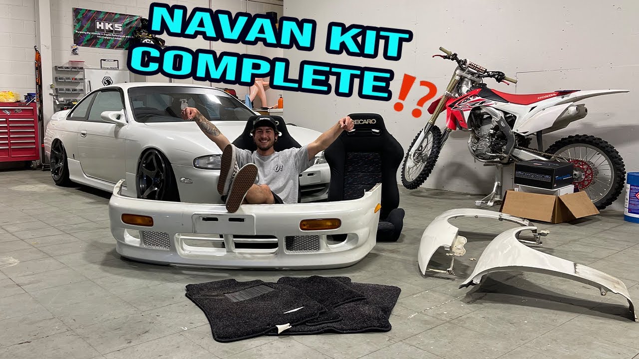 S14 SILVIA Gets NAVAN Bumper + Super RARE Seats! - YouTube