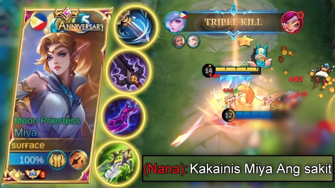 MIYA GAMEPLAY | MIYA BUILD AND EMBLEM | MIYA BEST BUILD - MOBILE ...