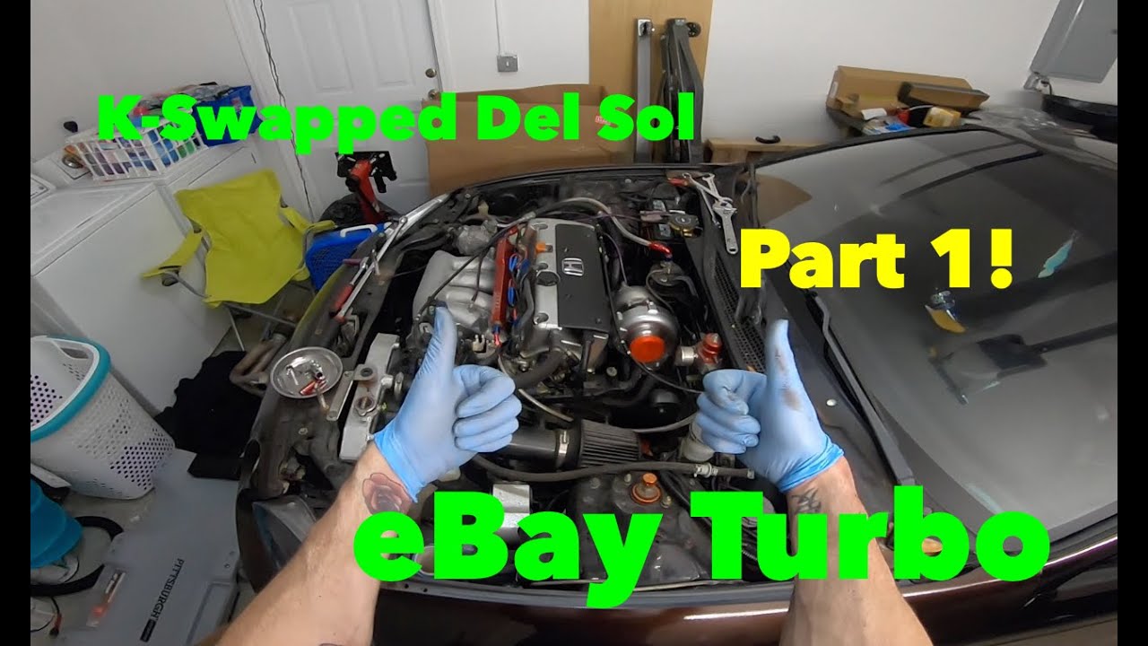 Honda Del Sol K20 Turbo Build | Part 1 | Mounting the Turbo - YouTube