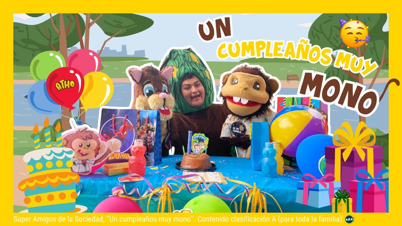 UN CUMPLEAÑOS MUY MONO | UNA DIVERTIDA FIESTA SORPRESA PARA ATHO ...