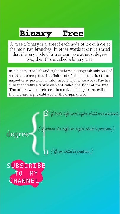 Binary tree ||what is binary tree # data Structure #data#binary tree - YouTube