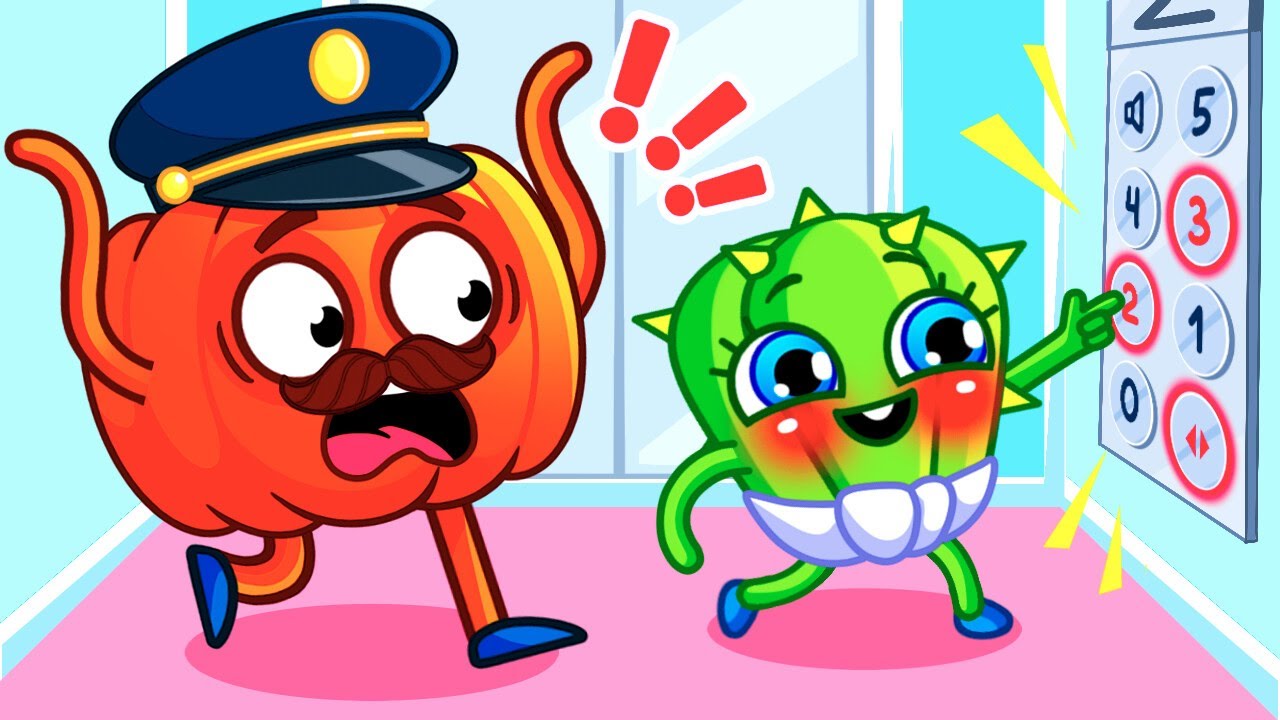 Don't Jump in Elevator! 🛑 Elevator Safety Rules by VocaVoca Karaoke 🥑🎶 ...