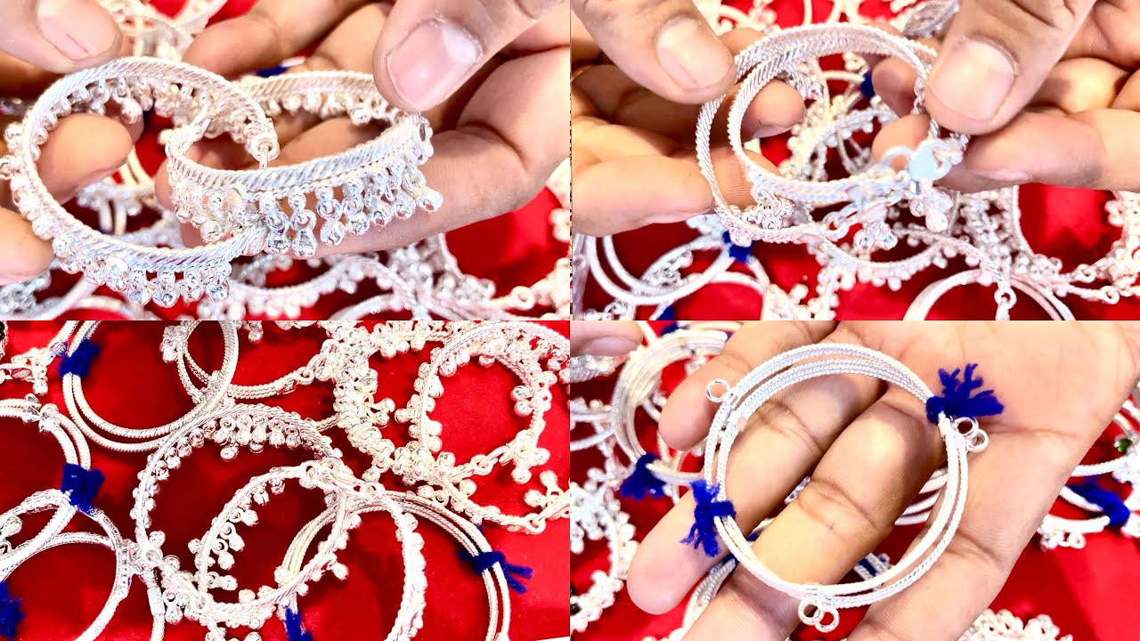 Silver ankles for girl kids | baby Payal design | kids payal design ...