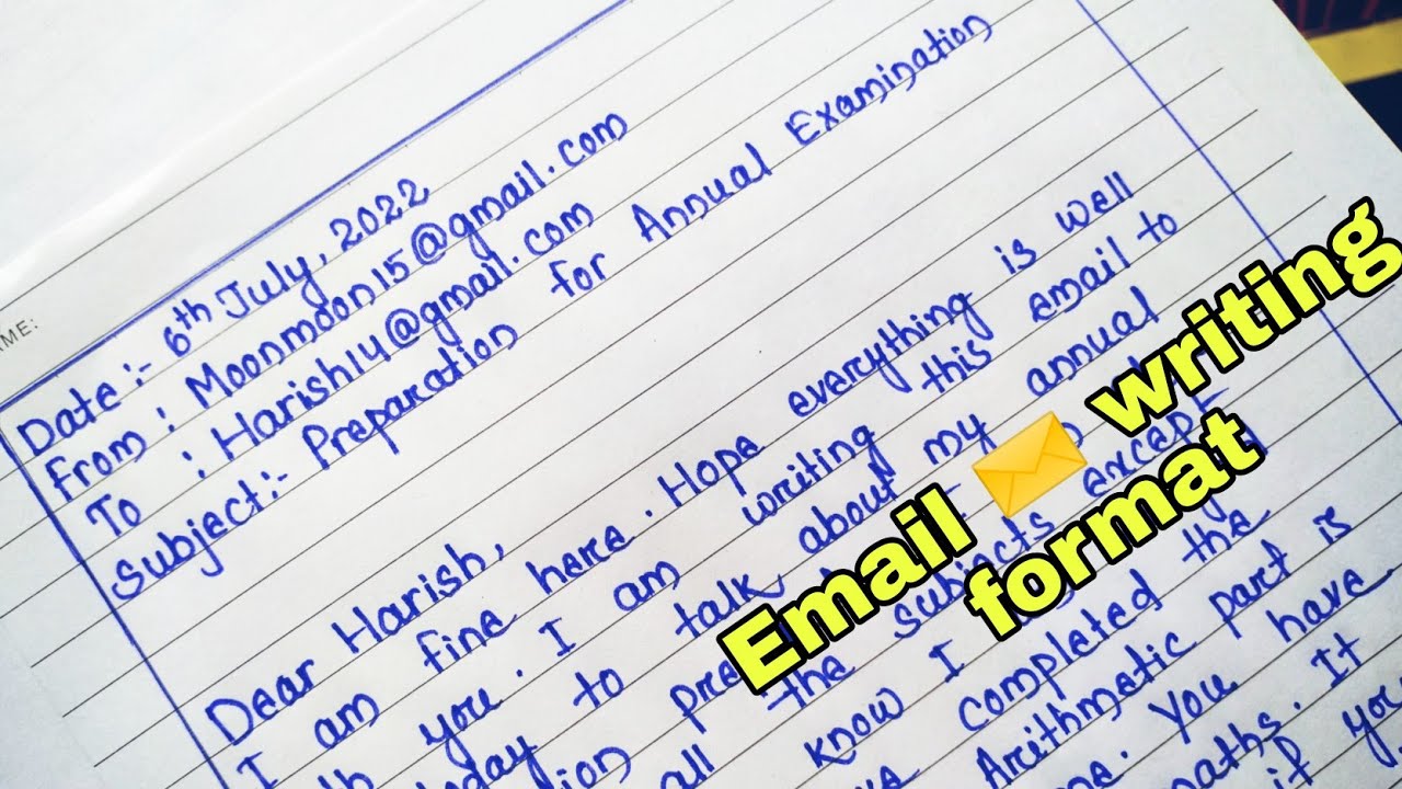 email to friend preparation for annual examination| email writing ...