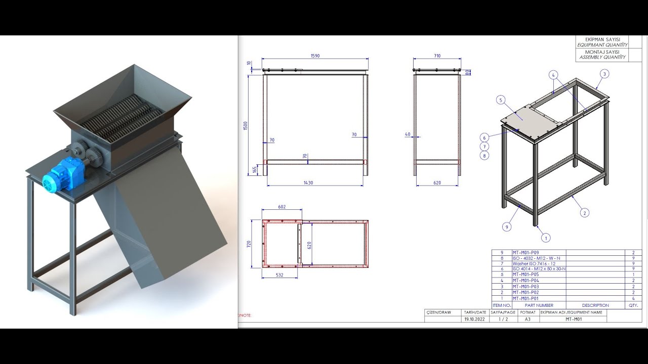 Metal Öğütücü Teknik Resim 01 - Scrap Metal Shredders Technical ...