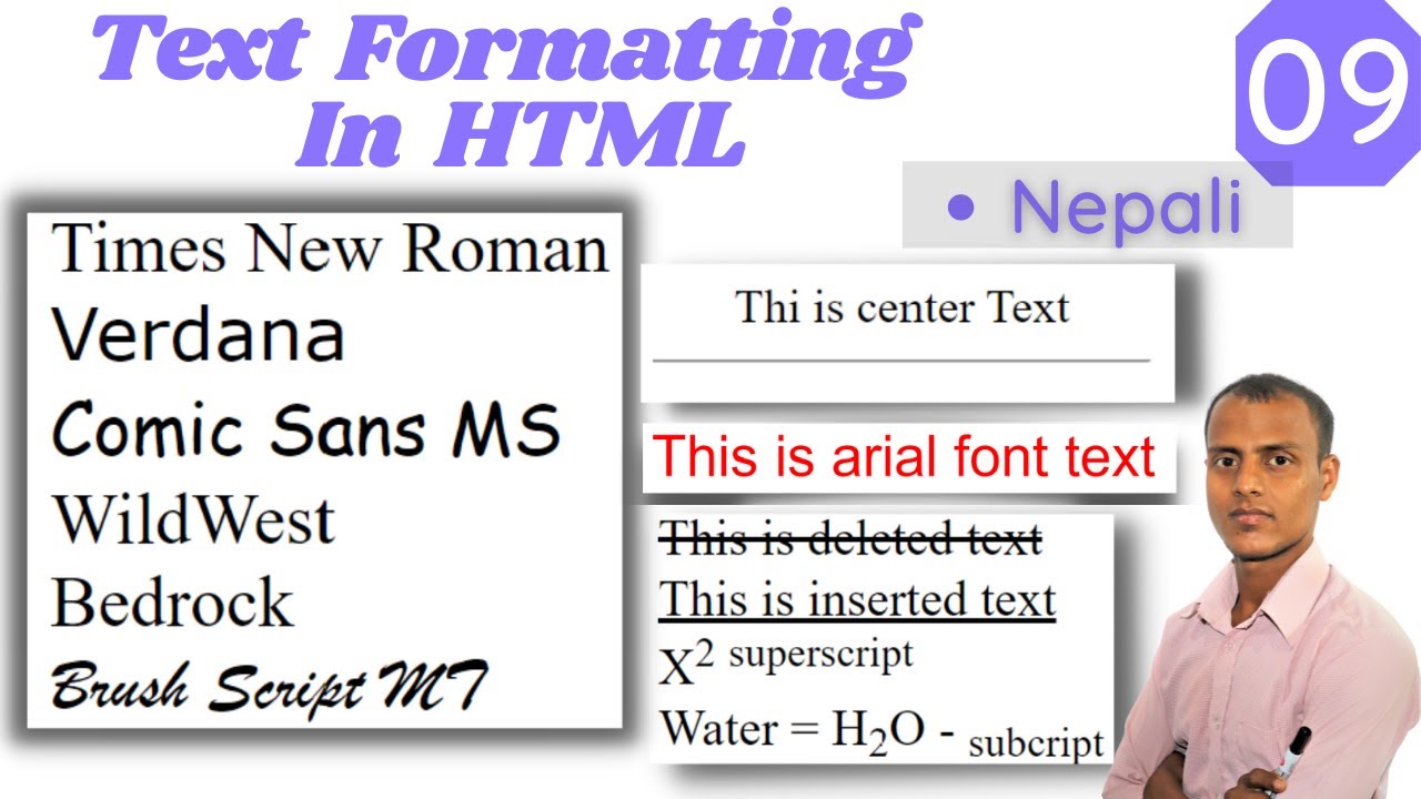 Text Formatting In HTML | In Nepali | CTEVT | DIT | CE | BCA | BSc IT ...
