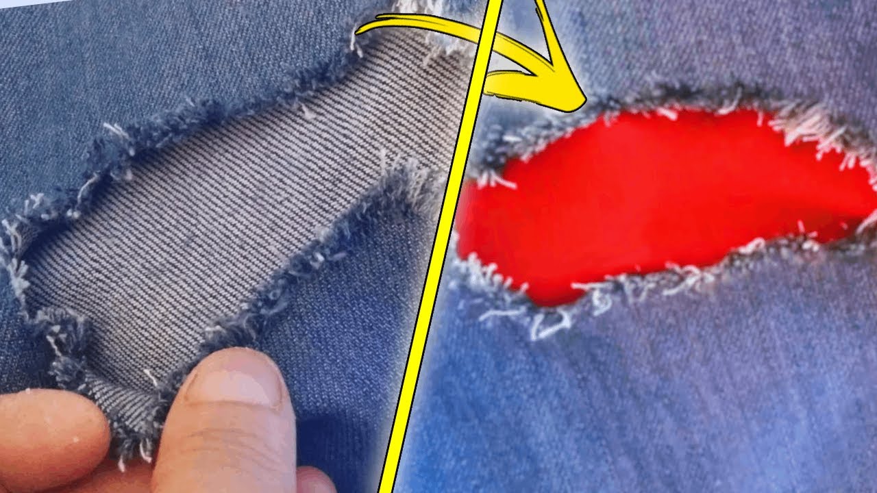Comment réparer de manière invisible un trou dans votre pantalon jeans ...