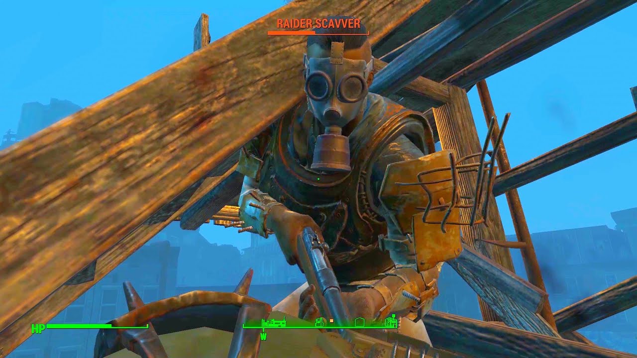 Epic battle with Raider Scavver. Fallout 4 - YouTube