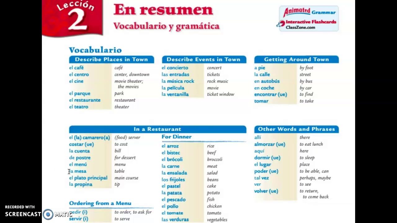 4,2- Vocab- Restaurante, comidas, bebidas - YouTube