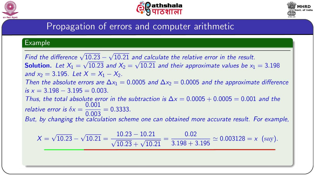 Propagation Of Errors And Computer Arithmetic YouTube Propagation Of Errors And Computer Arithmetic YouTube