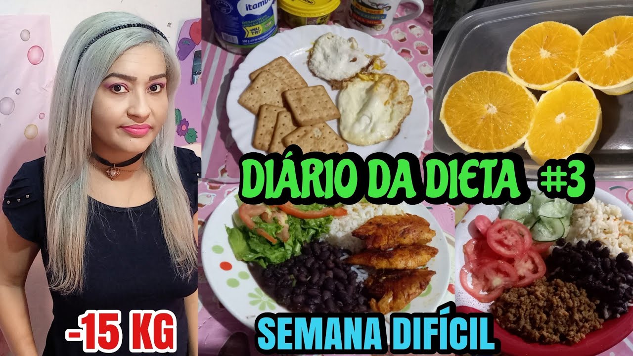 DIÁRIO DA DIETA //DESAFIO PARA EMAGRECER //semana difícil ☹ - YouTube