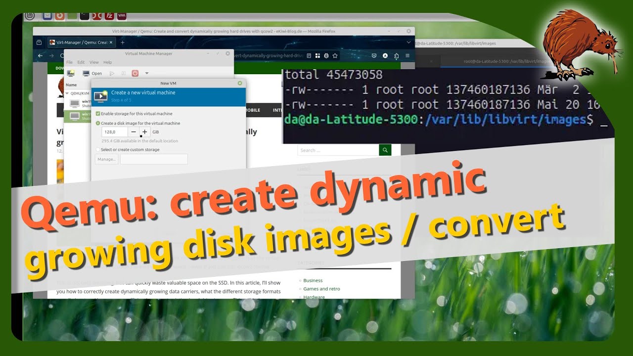 💻 Virt-Manager / QEMU: Create and Convert Dynamically Growing Disks ...