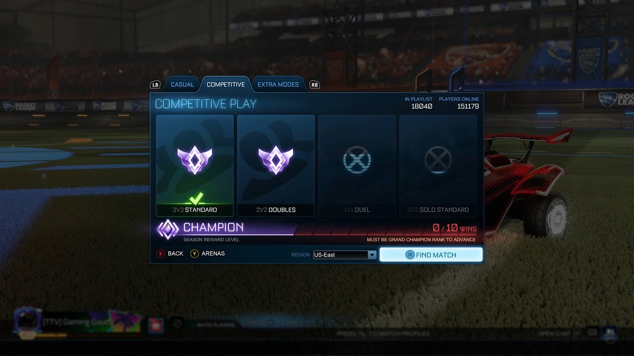 Rocket League Champ 3 Gameplay! 4 GAMES AWAY FROM GC - YouTube