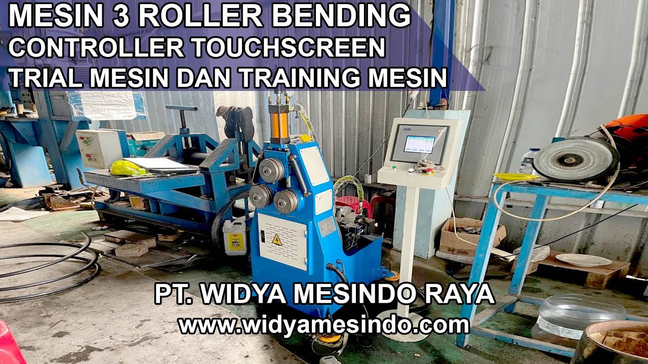JUAL MESIN 3 ROLLER BENDING PIPA, SEMI-AUTOMATIC TOUCHSCREEN CONTROLLER ...