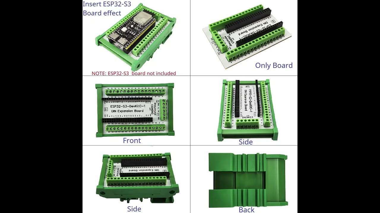 ESP32-S3 Din Rail Mounting Expansion Board Terminal Module USB OTG ...