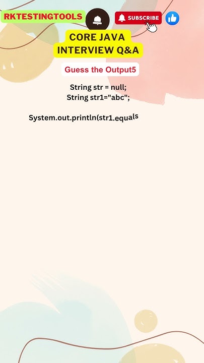 Core Java | Coding | Core Java Program Guess the output5? - YouTube