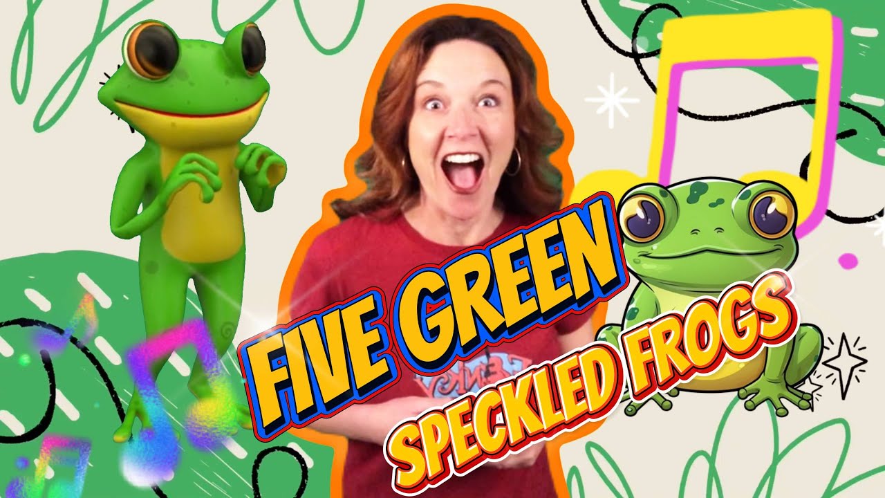 🐸 DANCEALONG FIVE GREEN AND SPECKLED FROGS🎶HOPPY ADVENTURE 🐸 ! SUPER ...