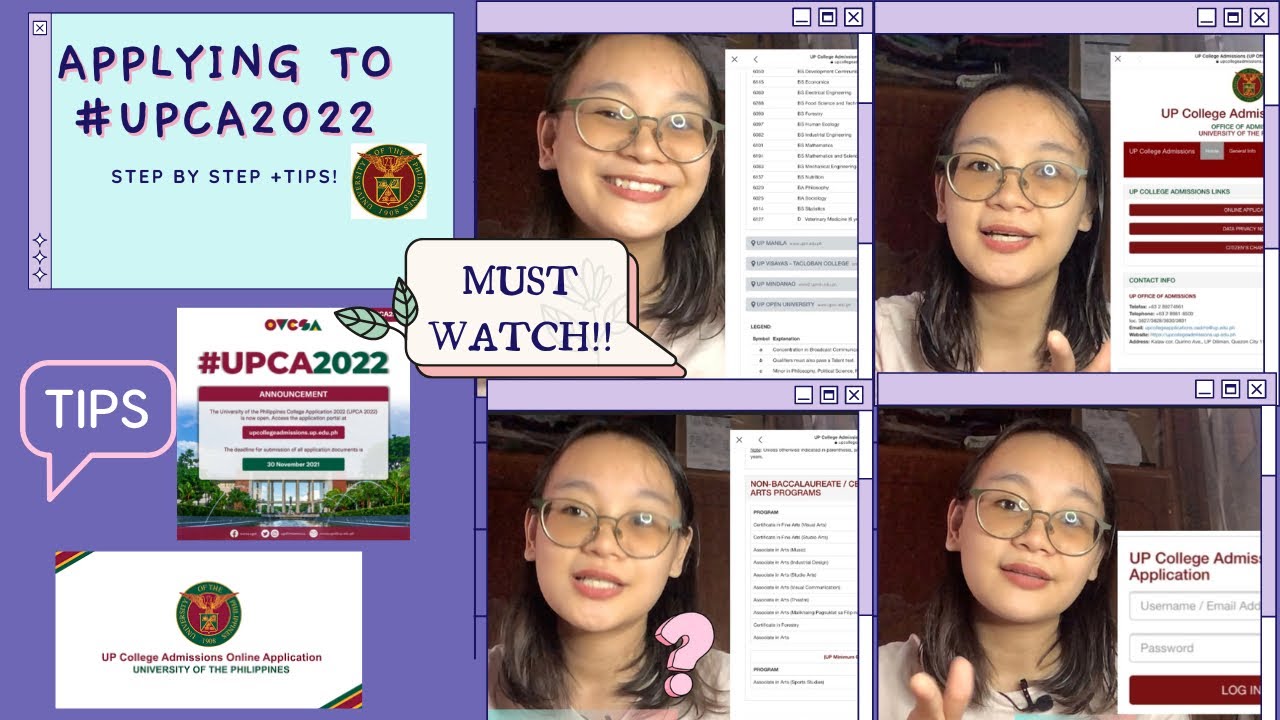 APPLYING TO #UPCA2022 (STEP BY STEP+TIPS!) HOW TO APPLY FOR UPCA ...