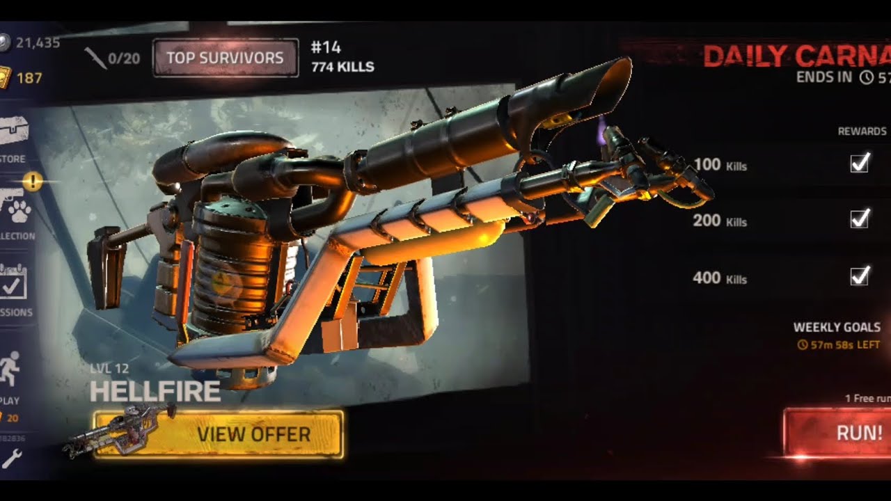 Into the dead 2 daily carnage (Hellfire) - YouTube