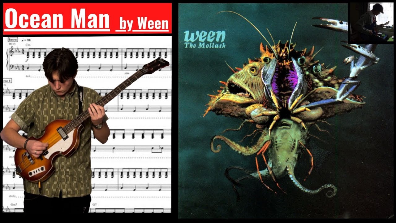 Ocean Man by Ween (Bass cover with Tab) - YouTube